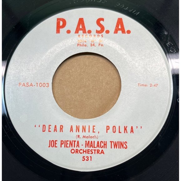 Media | Joe Pienta Malach Twins Dear Annie Polka Ice Cubes And Beer 45 ...